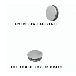Malibu Freestanding Overflow Face Plate & Toe Touch Drain - Purchase